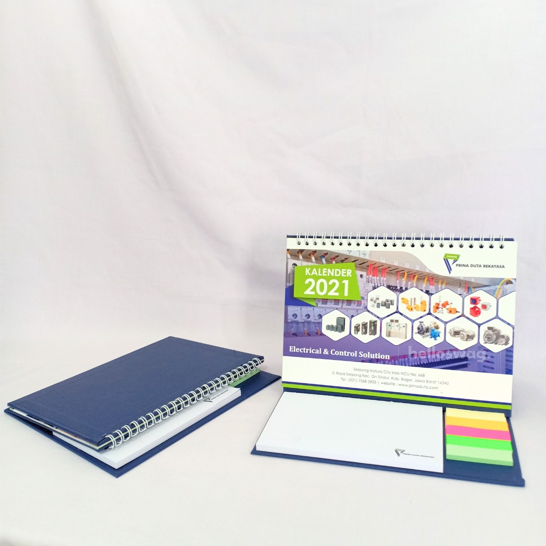 Kalender Meja Notes & Sticky - Souvenir Event Swag Specialist